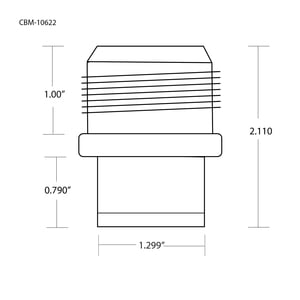 CBM MOTORSPORTS GM WATER PUMP TOP FITTING -20AN SHORT LS1 /LS2/LS3/LS7 ...
