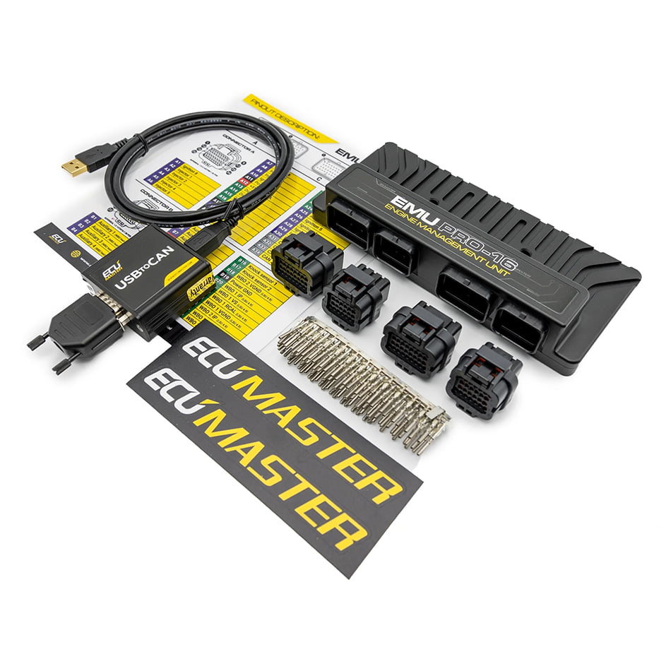 ECUMaster EMU PRO-16 STANDALONE ENGINE MANAGEMENT UNIT W/ CONNECTORS ...