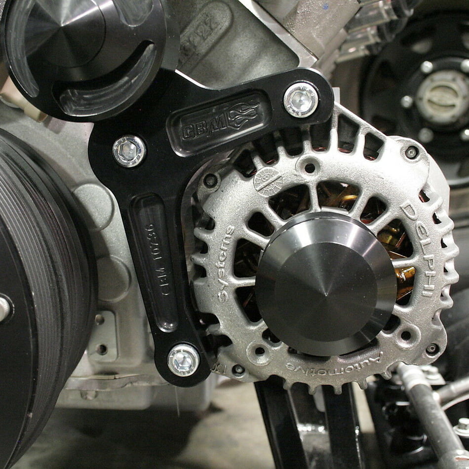 CBM MOTORSPORTS™ CORVETTE CONVERSION BILLET ALTERNATOR BRACKET LS1 LS2 ...