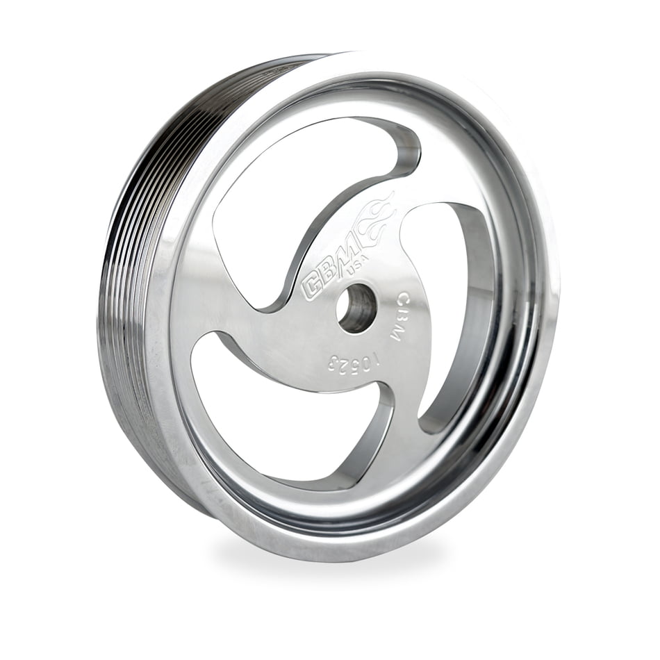 CBM MOTORSPORTS™ CHROME 8 RIB .660 SHAFT BILLET LS POWER STEERING ...