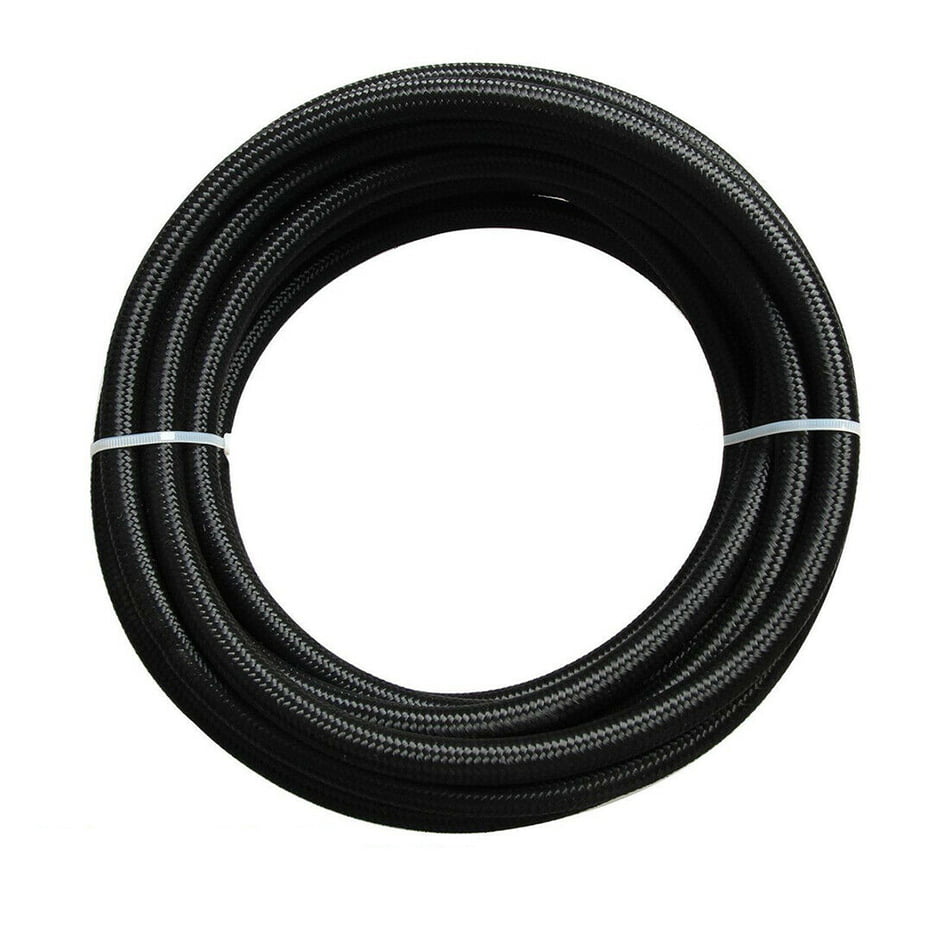 CBM MOTORSPORTS BLACK NYLON COVERED BRAIDED STAINLESS STEEL HOSE -12 AN ...