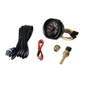 HOLLEY 2-1/16" ANALOG STYLE WATER TEMPERATURE GAUGE 120-260°F BLACK FACE