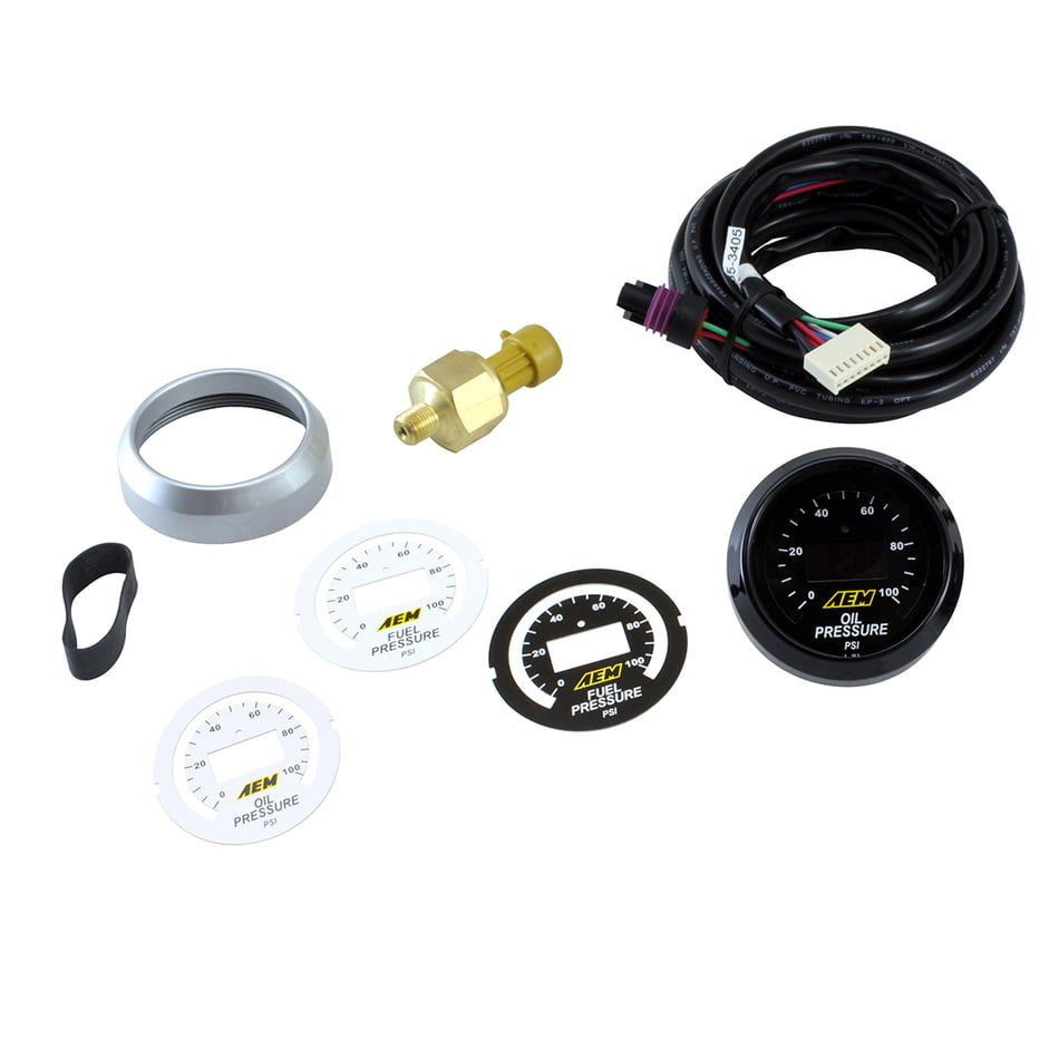 AEM CLASSIC DIGITAL FUEL/OIL PRESSURE GAUGE KIT