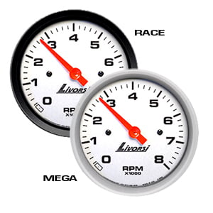 LIVORSI MEGA-RACE SERIES 8,000 RPM TACHOMETERS GAS
