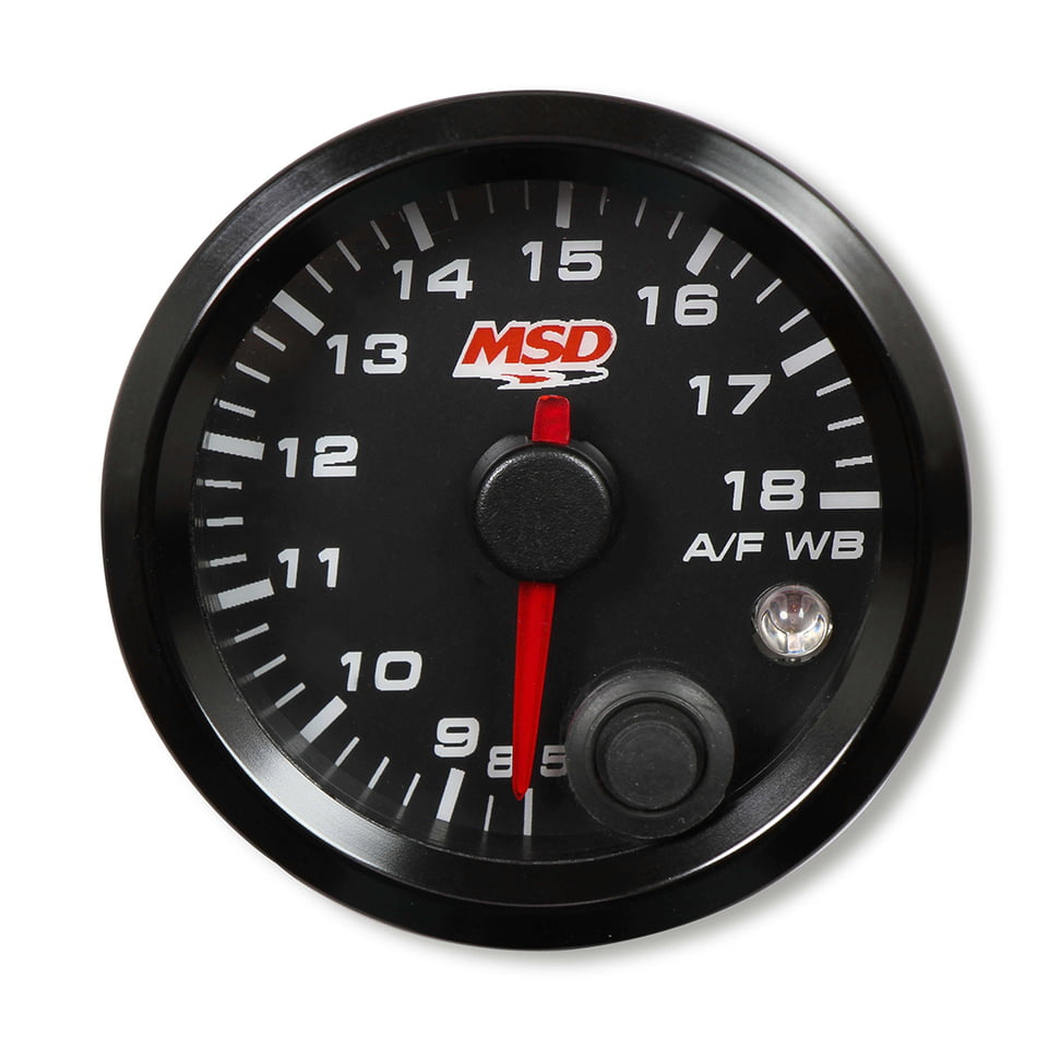 MSD STANDALONE AIR/FUEL WIDEBAND 02 GAUGE KIT BLACK FACE / BLACK BEZEL