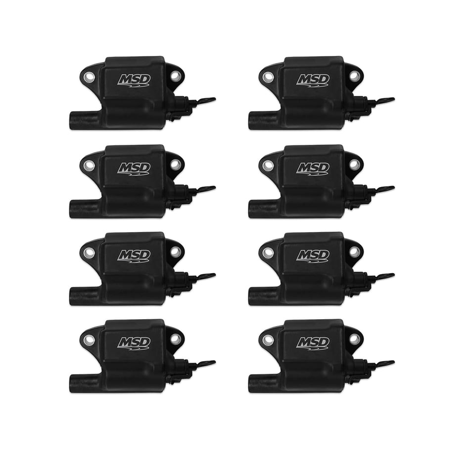 MSD PRO POWER GM LS2/LS7 COILS, 8-PACK, BLACK