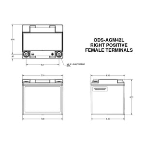 ODYSSEY EXTREME SERIES BATTERY ODS-AGM42L (PC1200)