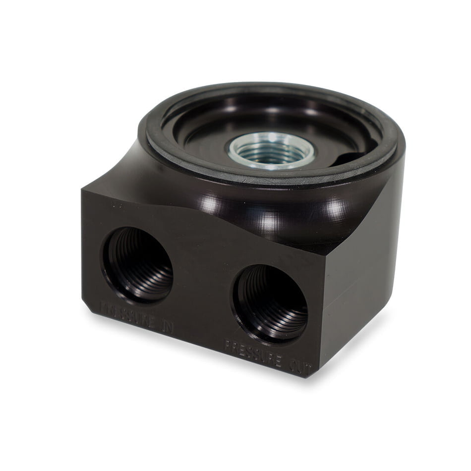 CBM MOTORSPORTS LS STYLE REMOTE BILLET OIL FILTER ADAPTER / PAN MOUNT ...