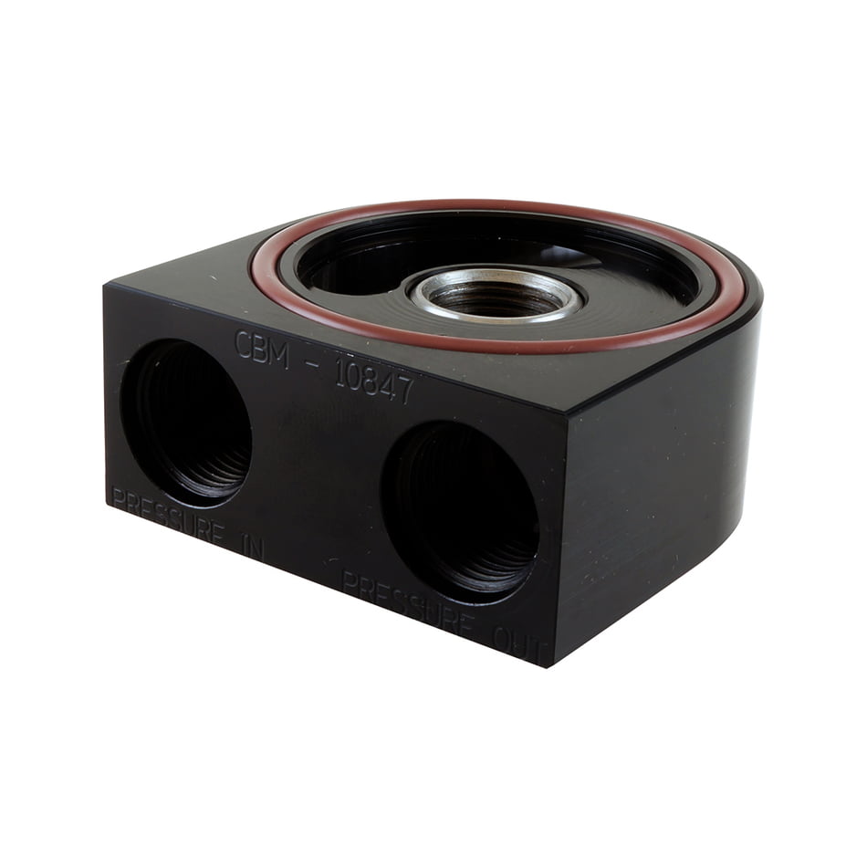 CBM MOTORSPORTS LS STYLE BILLET REMOTE OIL COOLER ADAPTER / PAN MOUNT ...