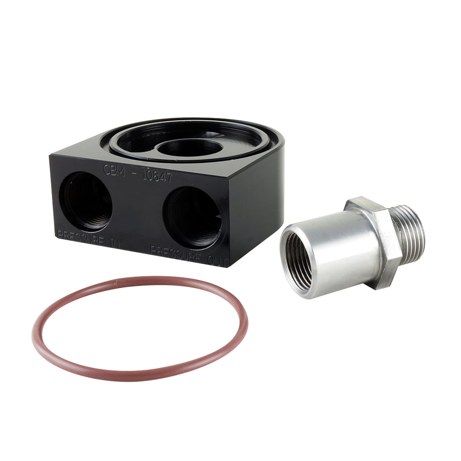 CBM MOTORSPORTS LS STYLE BILLET OIL COOLER ADAPTER / PAN MOUNT STANDARD