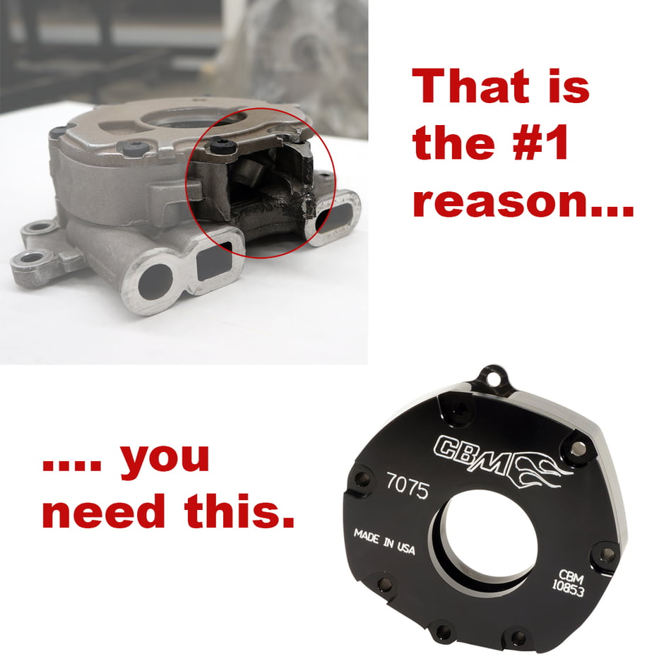 CBM MOTORSPORTS BILLET LS7/LS9 DRY SUMP OIL PUMP HOUSING