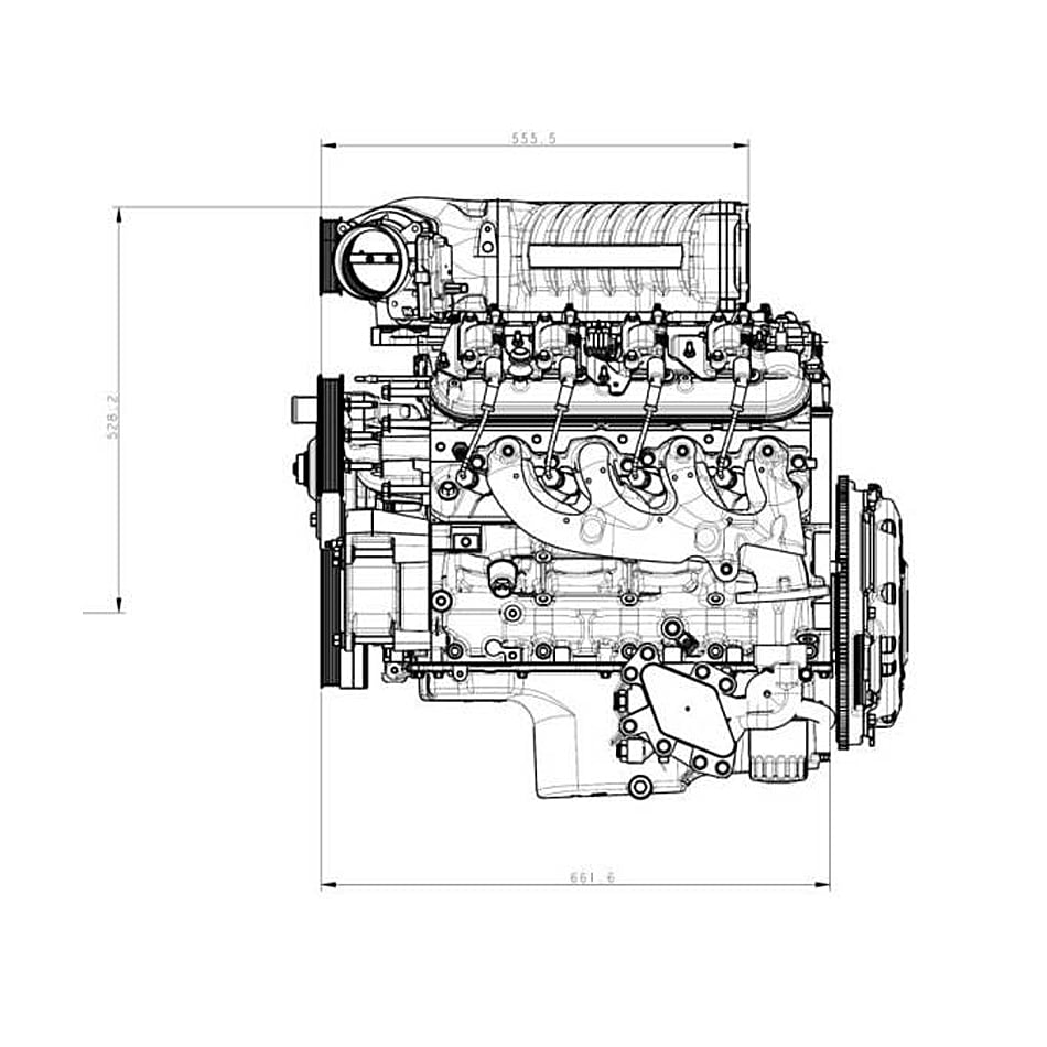 WHIPPLE LS1/LS2/LS3/LS7 FRONT FEED GEN VI 3.0L SUPERCHARGER INTERCOOLED ...