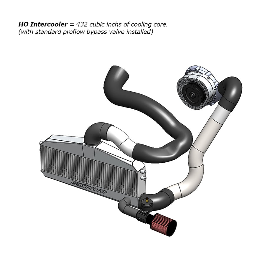 PROCHARGER HO INTERCOOLED SUPERCHARGER SYSTEM P-1SC-1 2010-2015 CAMARO ...